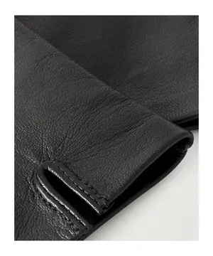 THE ROW Lorella Leather Gloves - Black