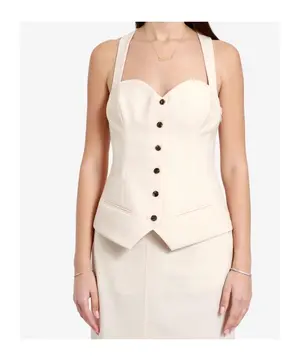 Philosophy Di Lorenzo Serafini Ivory Sweetheart Neckline Camisole