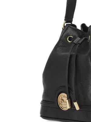 Chloé Logo Plaque Drawstring Bucket Bag