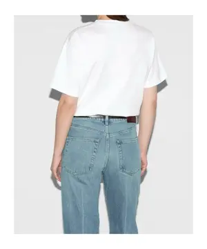 Gucci Logo Webbing Print Crewneck T-shirt - White