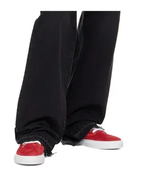 Givenchy Suede Lace Up Sneakers - Deep Red