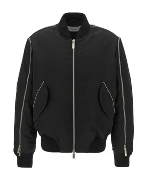 Off-White Zip-up Long-sleeved Jacket - Black