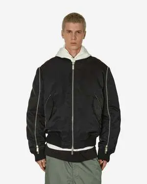 Off-White Zip-up Long-sleeved Jacket - Black