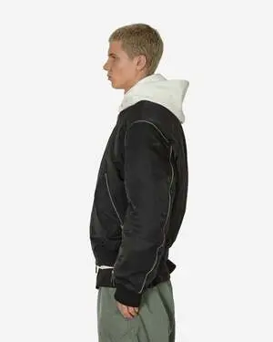 Off-White Zip-up Long-sleeved Jacket - Black