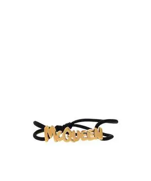 Alexander McQueen Logo Plaque Bracelet - Black