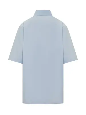DARKPARK Cotton Shirt With Pointed Collar - Gray