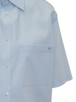 DARKPARK Cotton Shirt With Pointed Collar - Gray