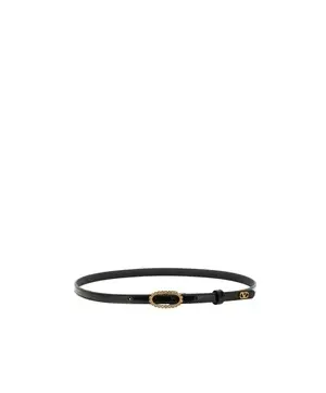 Valentino Garavani Vlogo Signature Embellished Belt - Black