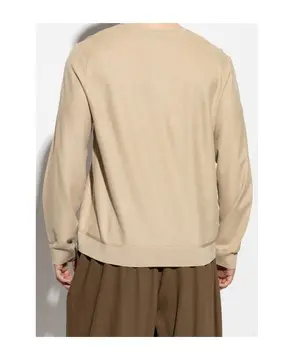 Theory Crew Neck Long Sleeve Sweater - Nude
