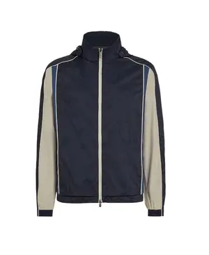 Zegna Panelled Zip-up Hooded Jacket