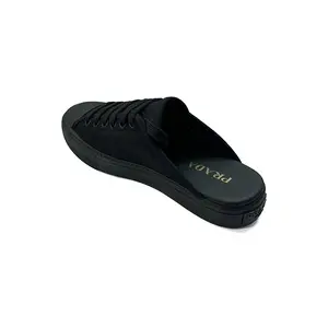 Prada Round Toe Lace-up Mules