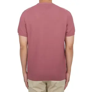 DRUMOHR Ribbed Knit Short Sleeve Sweater - Pink