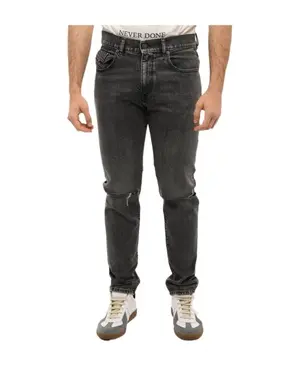 DIESEL® 2019 Slim-cut Distressed Denim Jeans - Black
