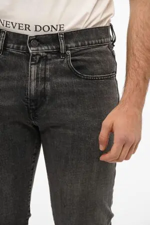 DIESEL® 2019 Slim-cut Distressed Denim Jeans - Black