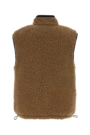 Miu Miu Fleece Gilet - Camel/royal Blue