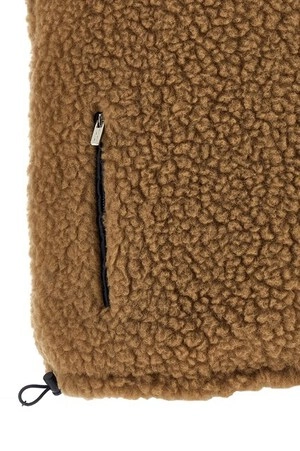 Miu Miu Fleece Gilet - Camel/royal Blue