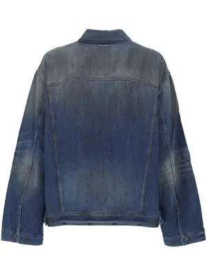 Acne Studios Distressed Denim Trucker Jacket - Medium Blue