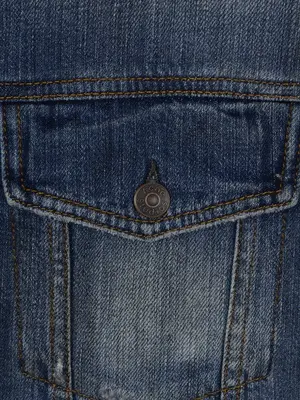 Acne Studios Distressed Denim Trucker Jacket - Medium Blue