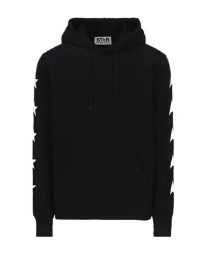 GOLDEN GOOSE Hoodie With Star Print - Black