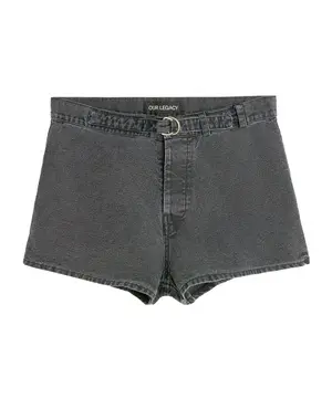 Our Legacy Denim Shorts With D-ring Belt - Black
