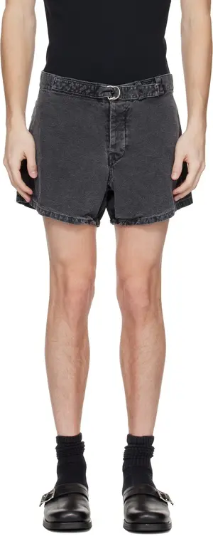 Our Legacy Denim Shorts With D-ring Belt