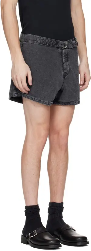 Our Legacy Denim Shorts With D-ring Belt