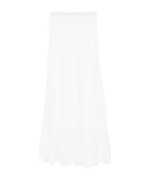 FORTE_FORTE Pleated Skirt With Scalloped Hem