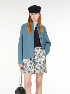 Max Mara Buttoned Long-sleeve Jacket With Pointed Collar
