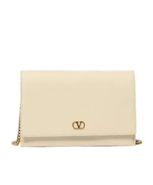 Valentino Garavani Valentino VLogo Signature Foldover Top Shoulder Bag Light Ivory