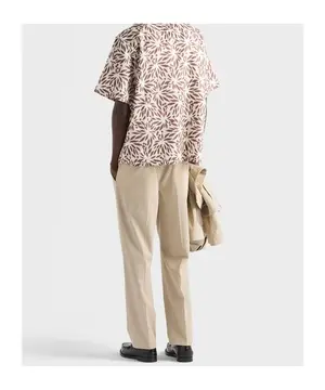 Prada Pleated Tailored Trousers - Sand-colored