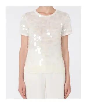 Max Mara Sequin Embellished Jumper - Ivory