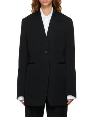 JIL SANDER Single-breasted Tailored Jacket - Black
