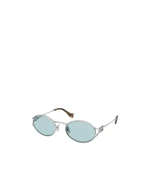 Miu Miu Oval Frame Sunglasses - Blue