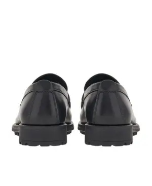 FERRAGAMO Gancini Detail Loafers - Black