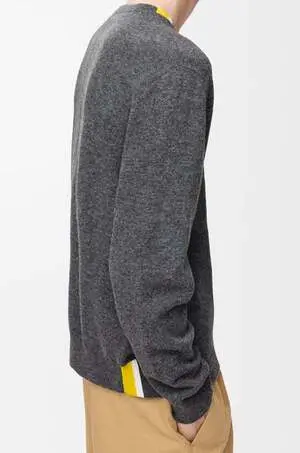 Loewe Two-tone Intarsia Detailed Jumper - Grey