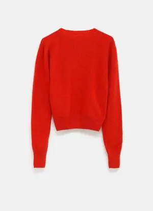 BASERANGE Long-sleeved Cardigan With Button Closure - Red