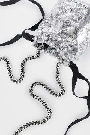 ANN DEMEULEMEESTER Gael Drawstring Chain Mini Bag