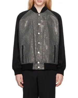Balmain Embellished Bomber Jacket - Black