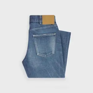 Celine Slim Jeans In Dark Union Wash Denim