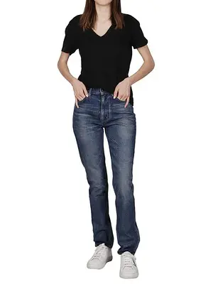 Celine Slim Jeans In Dark Union Wash Denim