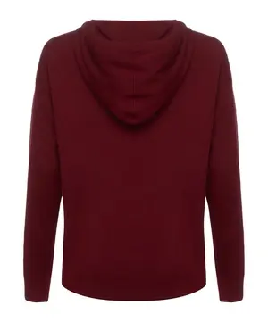 Max Mara Drawstring Knitted Hoodie - Red