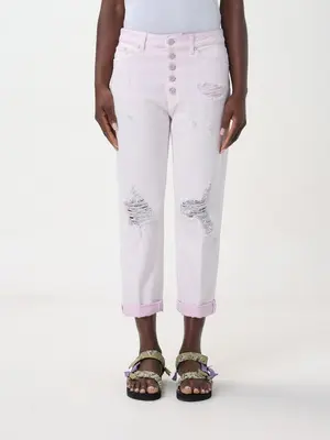 DONDUP Distressed Cuffed Straight Leg Jeans