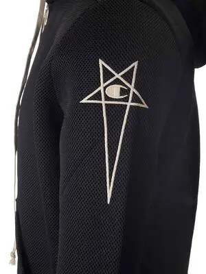 Rick Owens Embroidered Logo Mesh Jacket