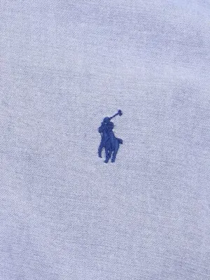 Polo Ralph Lauren Logo Embroidered Long-sleeved Shirt - Blue