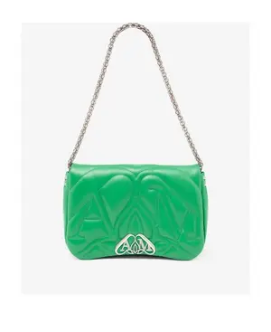 Alexander McQueen Seal Quilted Shoulder Bag - Green