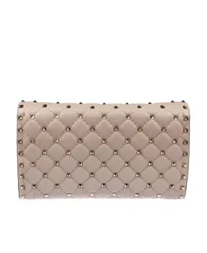 Valentino Garavani Rockstud Spike Clutch Bag - Nude