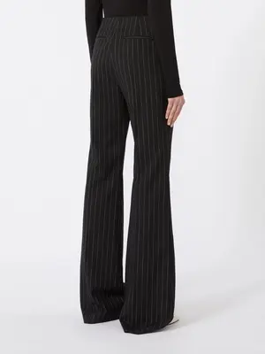Sportmax Pinstriped Flared Trousers