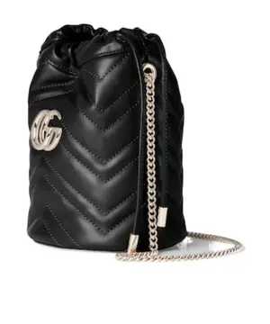 Gucci Gg Marmont Small Bucket Bag - Black