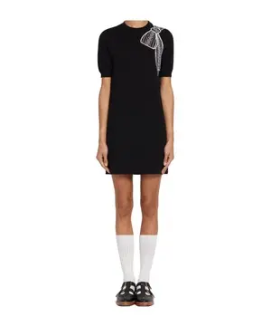 Thom Browne Bow-embroidered Knitted Dress