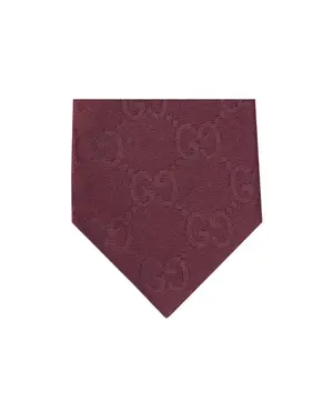 Gucci Gg Jacquard Neck Tie - Wine Red